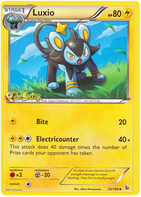 Luxio Xy Flashfire 33 Pokemon Card