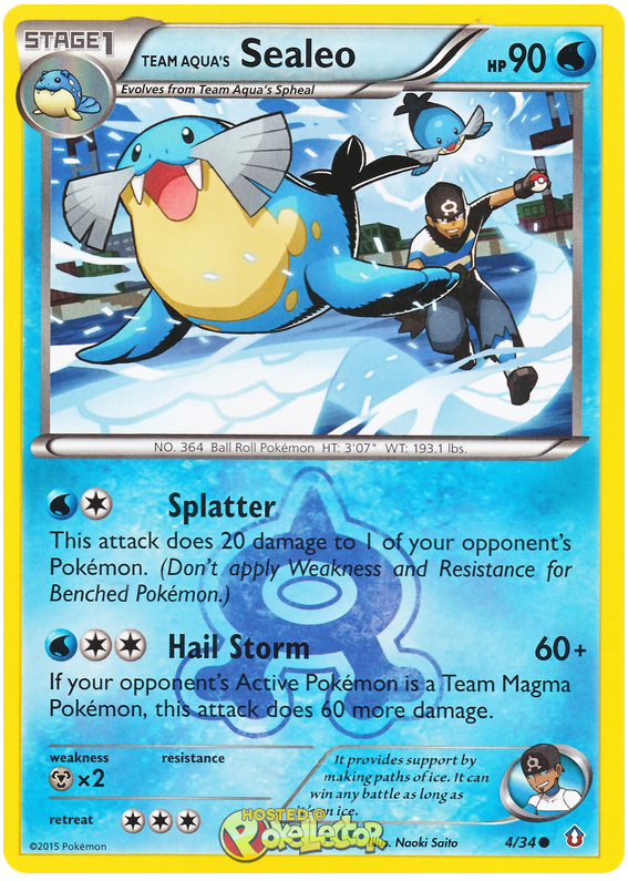 Team Aqua's Sealeo - Double Crisis #4 Pokemon Card