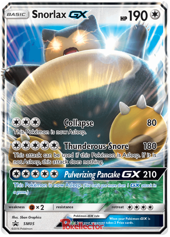 Snorlax GX Sun Moon Promos 5 Pokemon Card Snorlax GX Sun Moon Promos 5 Pokemon Card