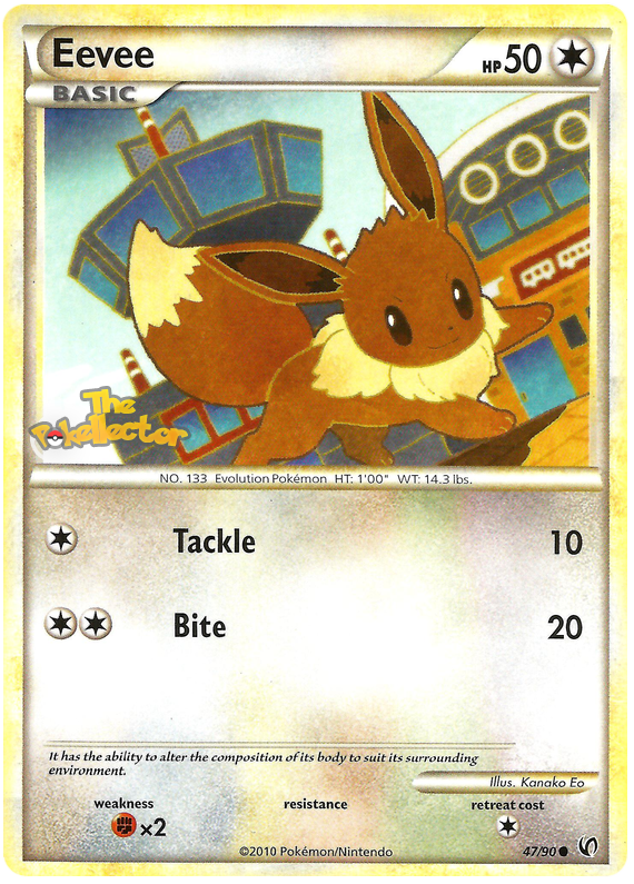 Eevee Hs Undaunted 47 Pokemon Card