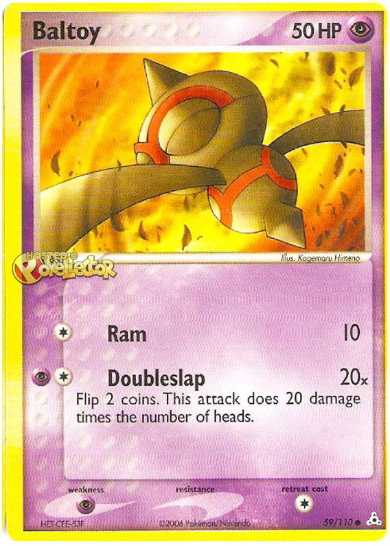 Baltoy Ex Holon Phantoms 59 Pokemon Card
